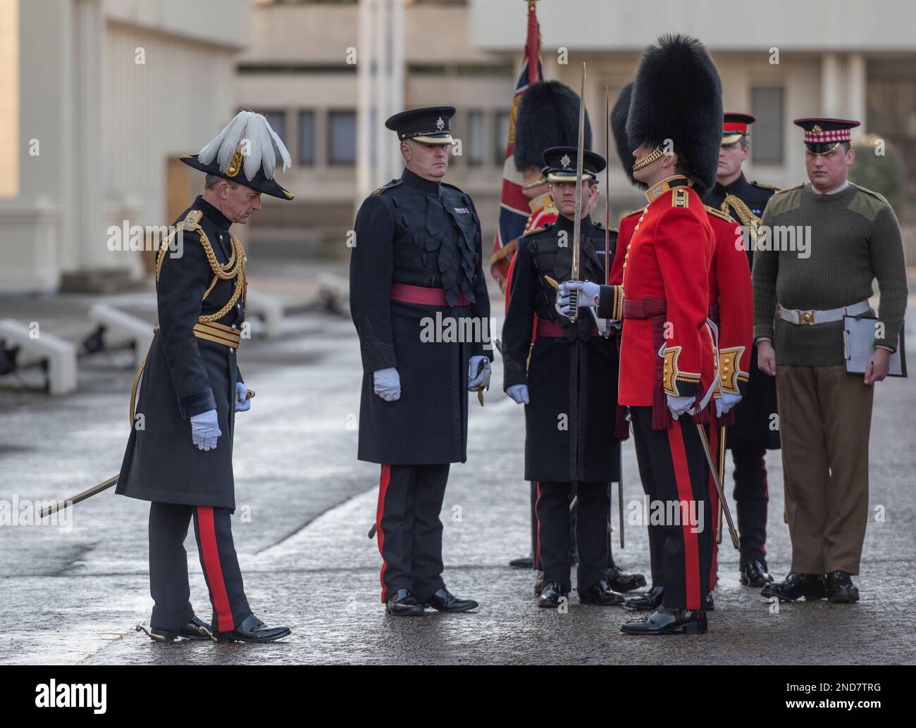 Wellington Barracks, London, UK. 15 February 2023. The Major General ...