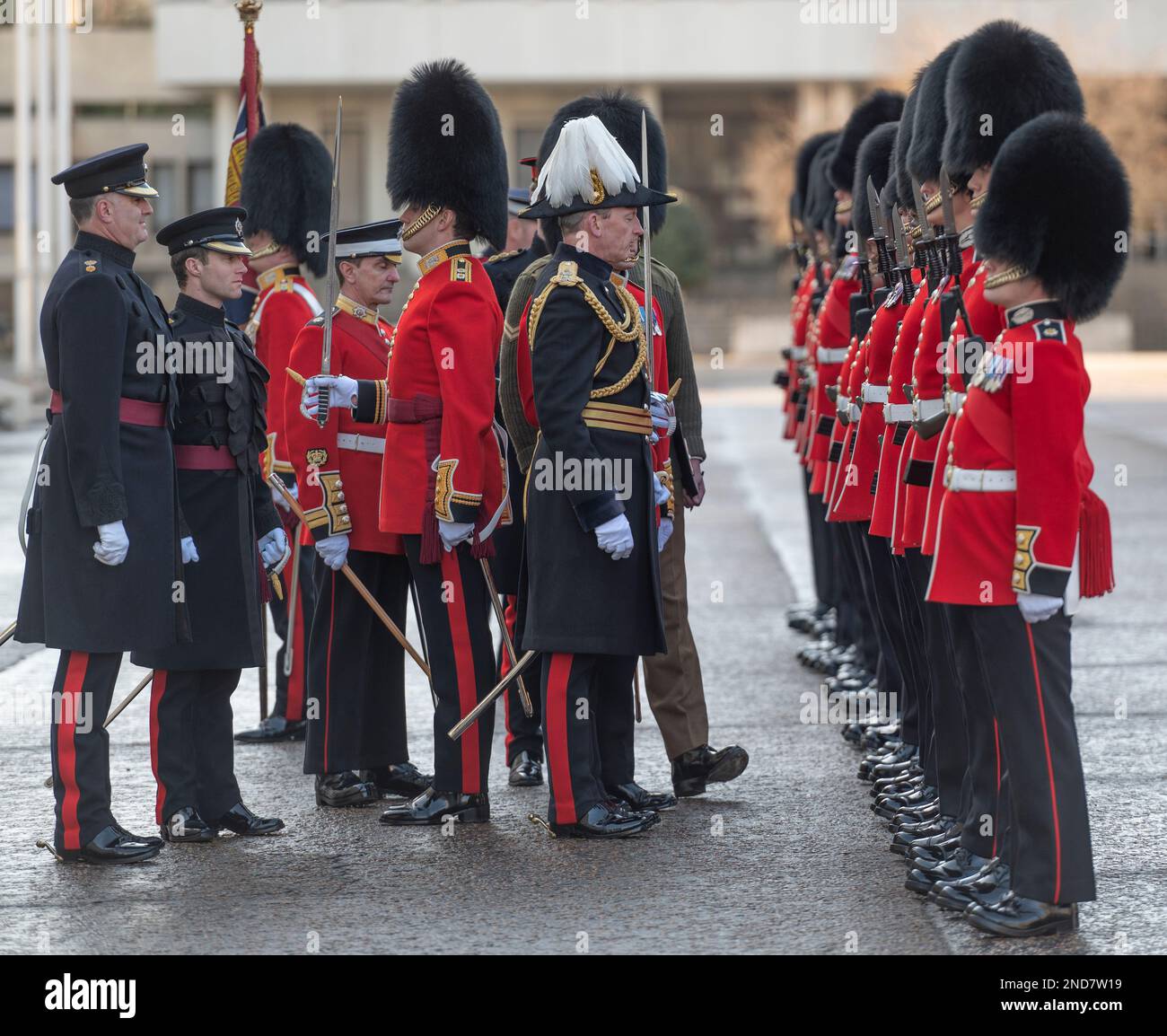 Wellington Barracks, London, UK. 15 February 2023. The Major General ...