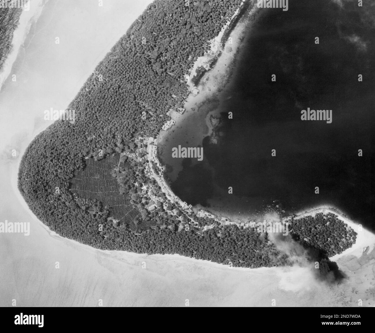 Mokil Island, Japanese outpost in the Carolines, gets its first bombing ...