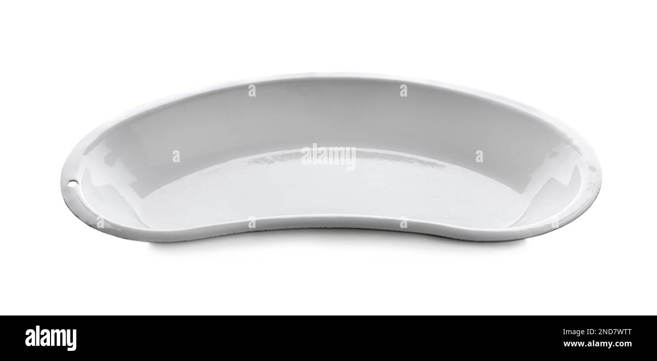 Kidney dish on white background. Surgical instrument Stock Photo - Alamy