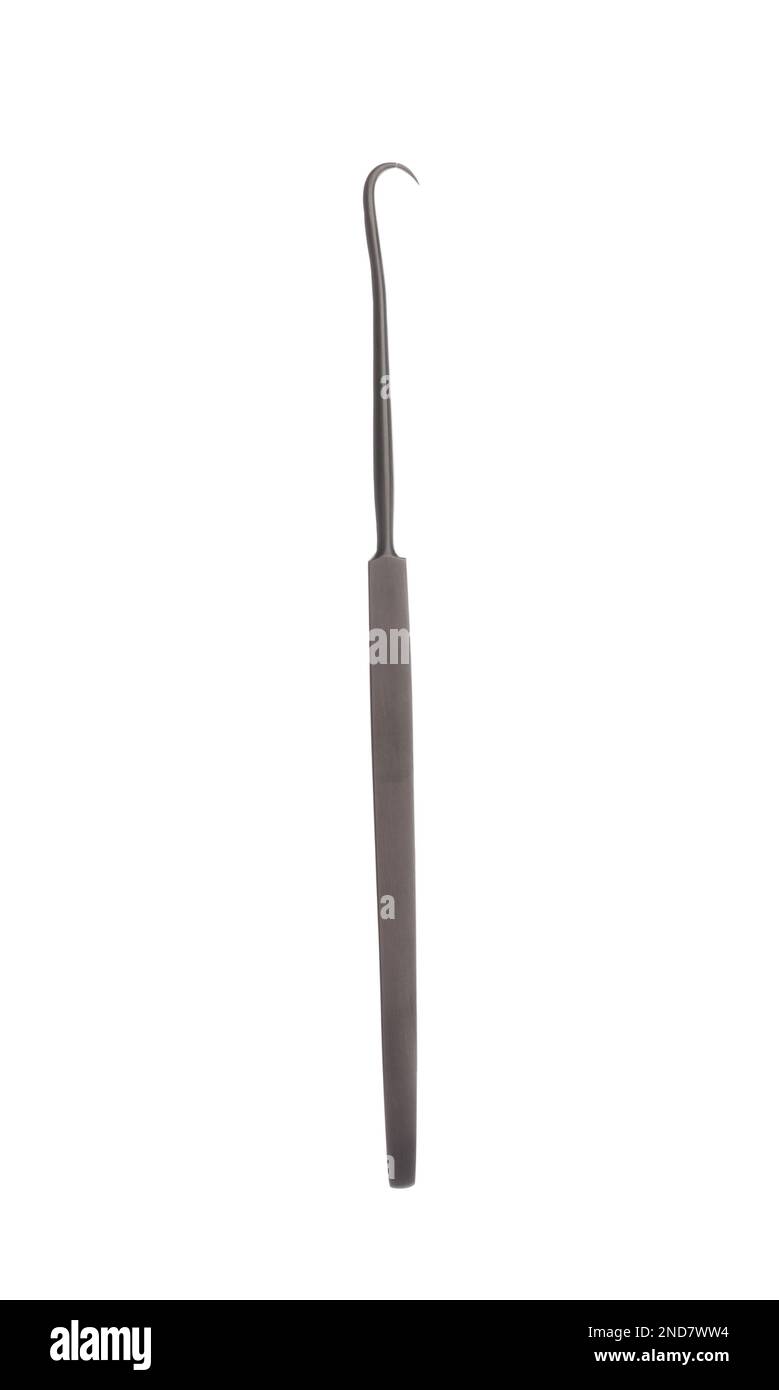 Surgical hook on white background. Medical instrument Stock Photo - Alamy
