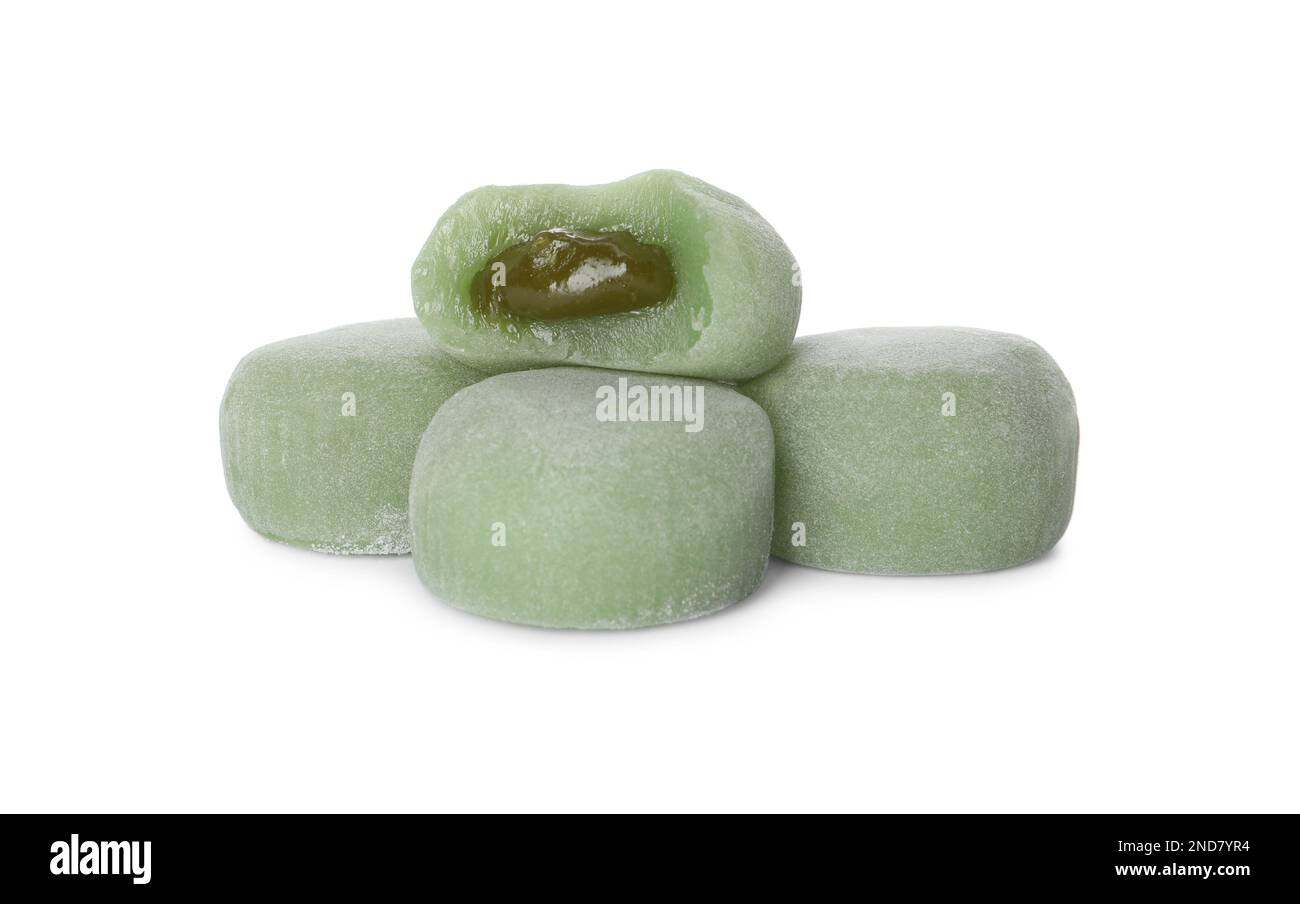 Delicious mochi on white background. Japanese cuisine Stock Photo - Alamy