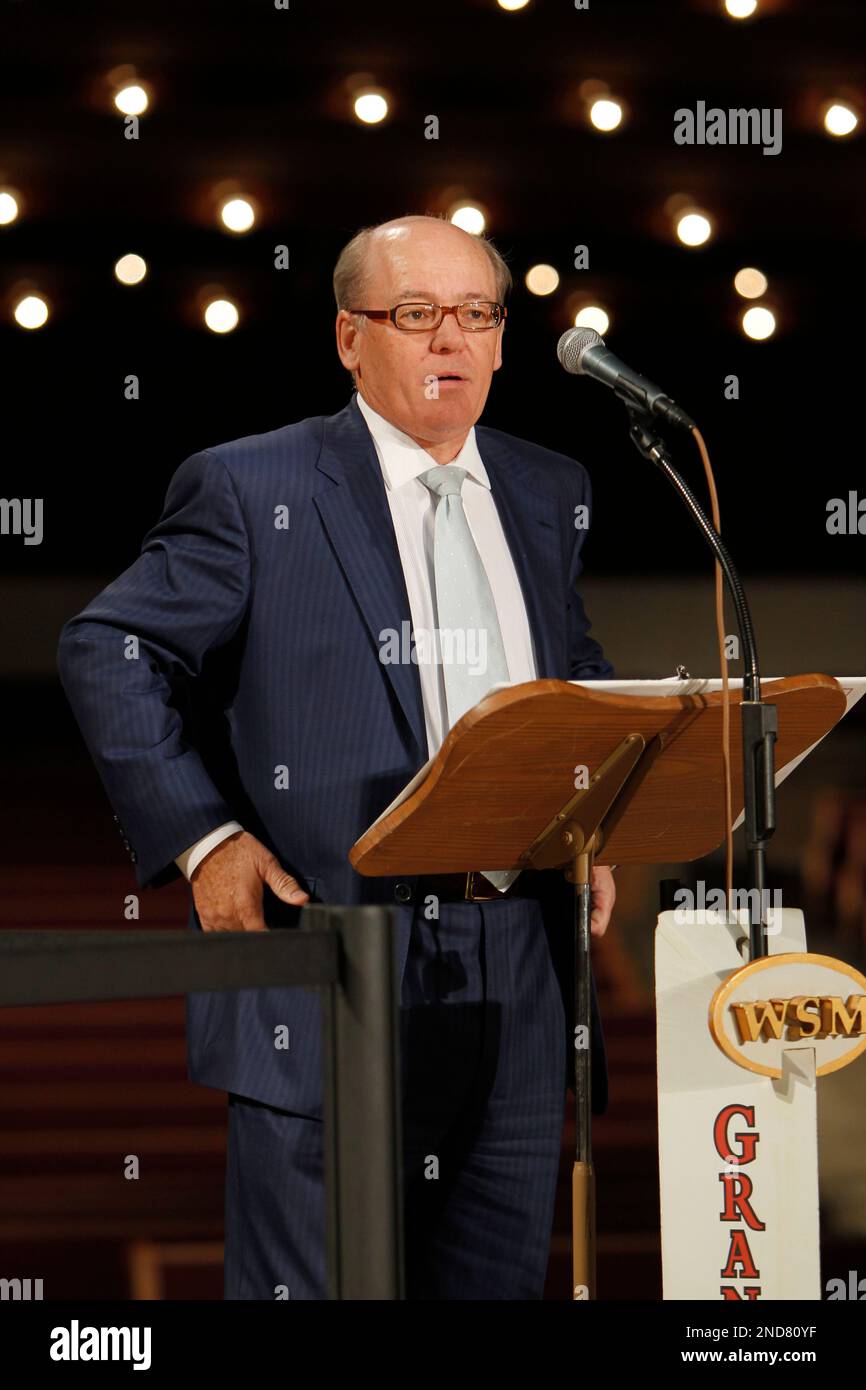 Colin Reed, CEO of Gaylord Entertainment Co., speaks on the stage of ...