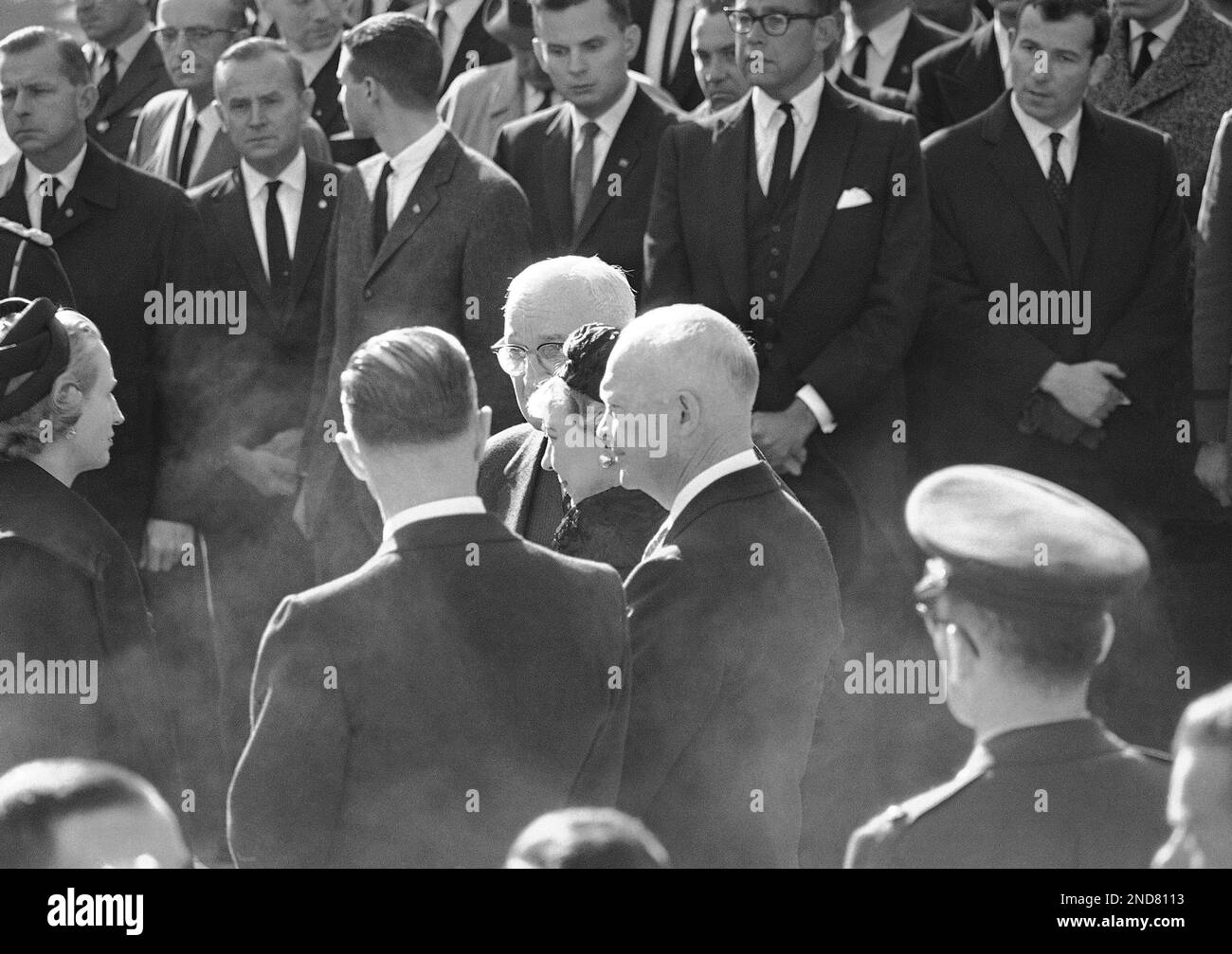Former Presidents Harry Truman and Dwight D. Eisenhower leave St ...