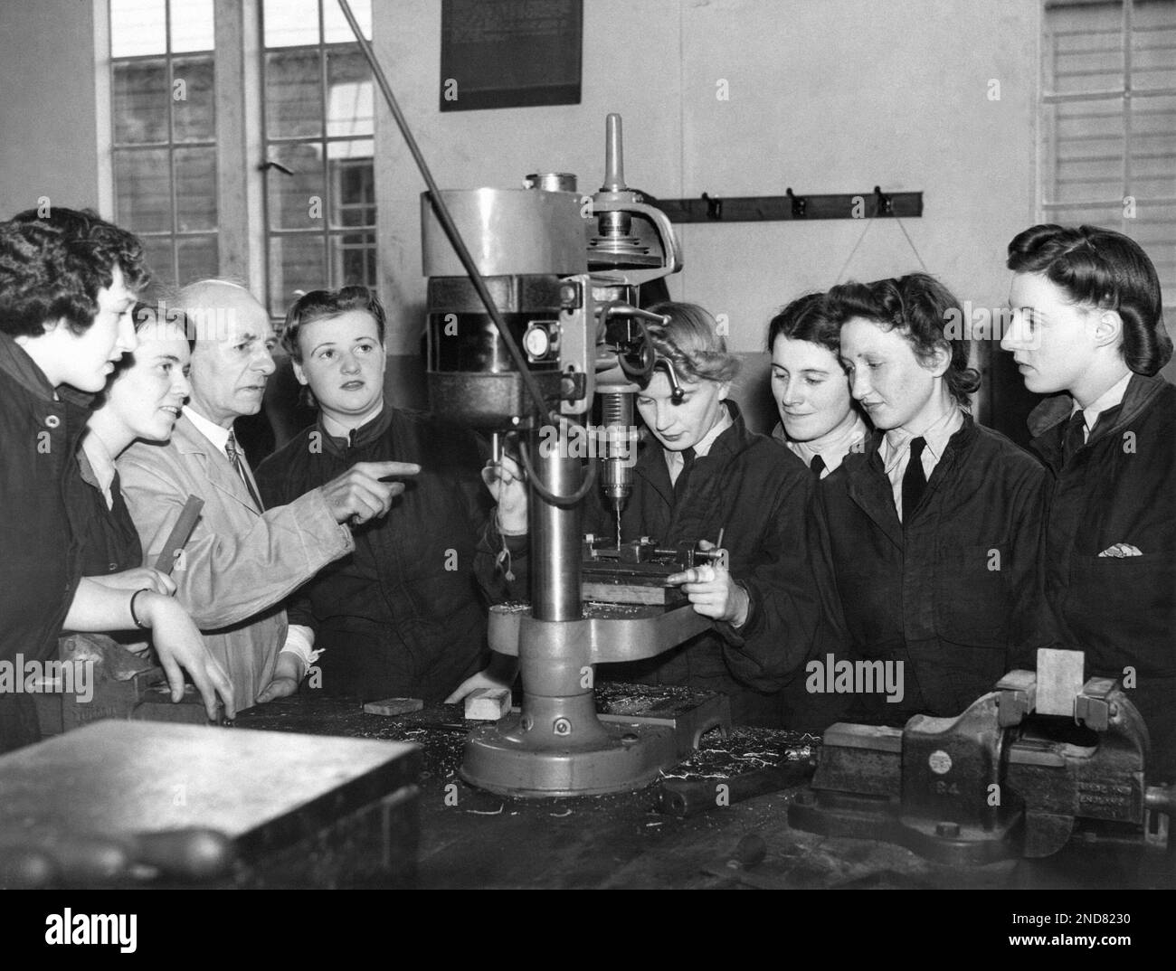 Girls of the Womens Auxiliary Air Force are training as flight ...