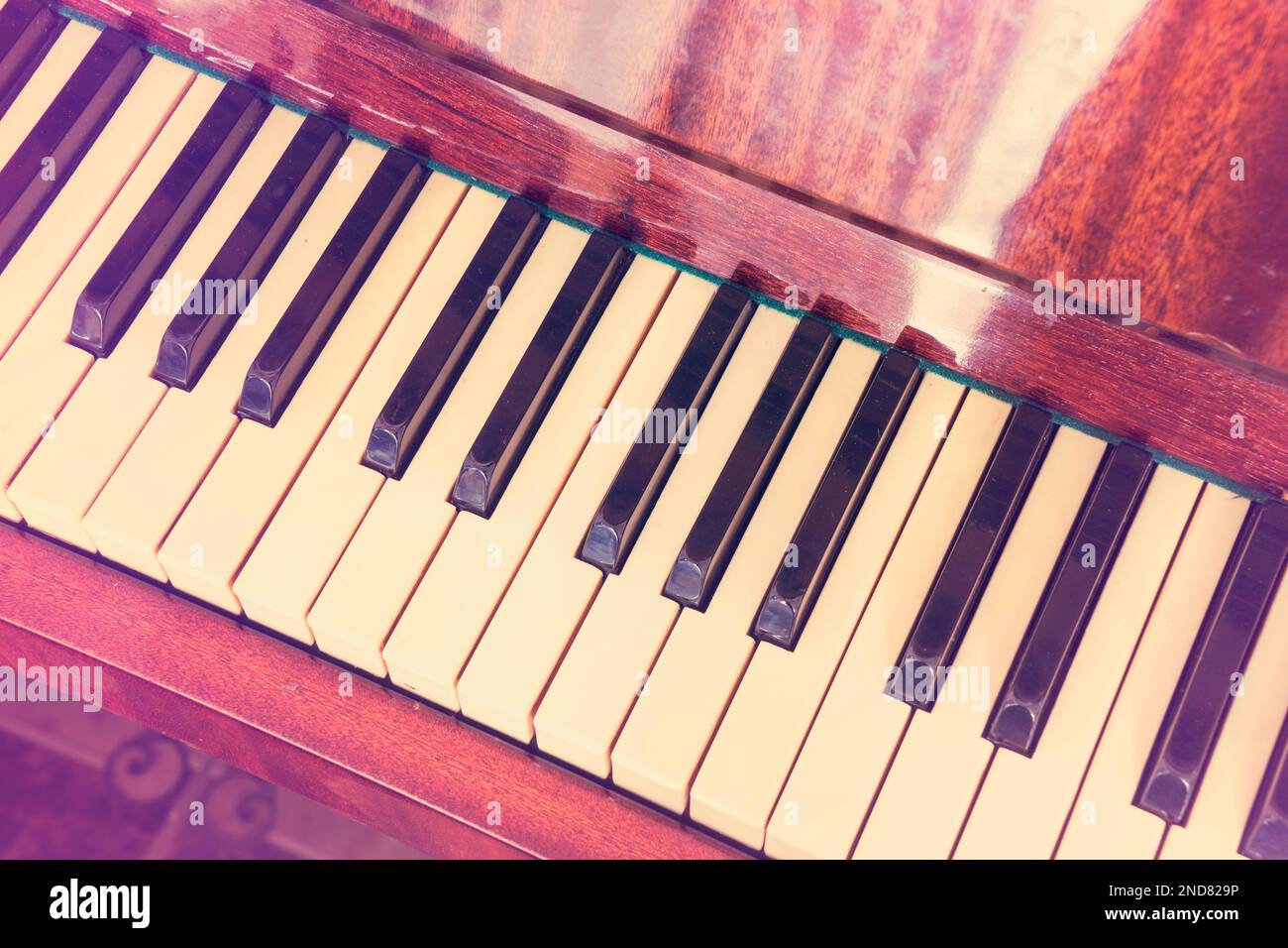 keyboard piano, side view of instrument musical tool Stock Photo - Alamy