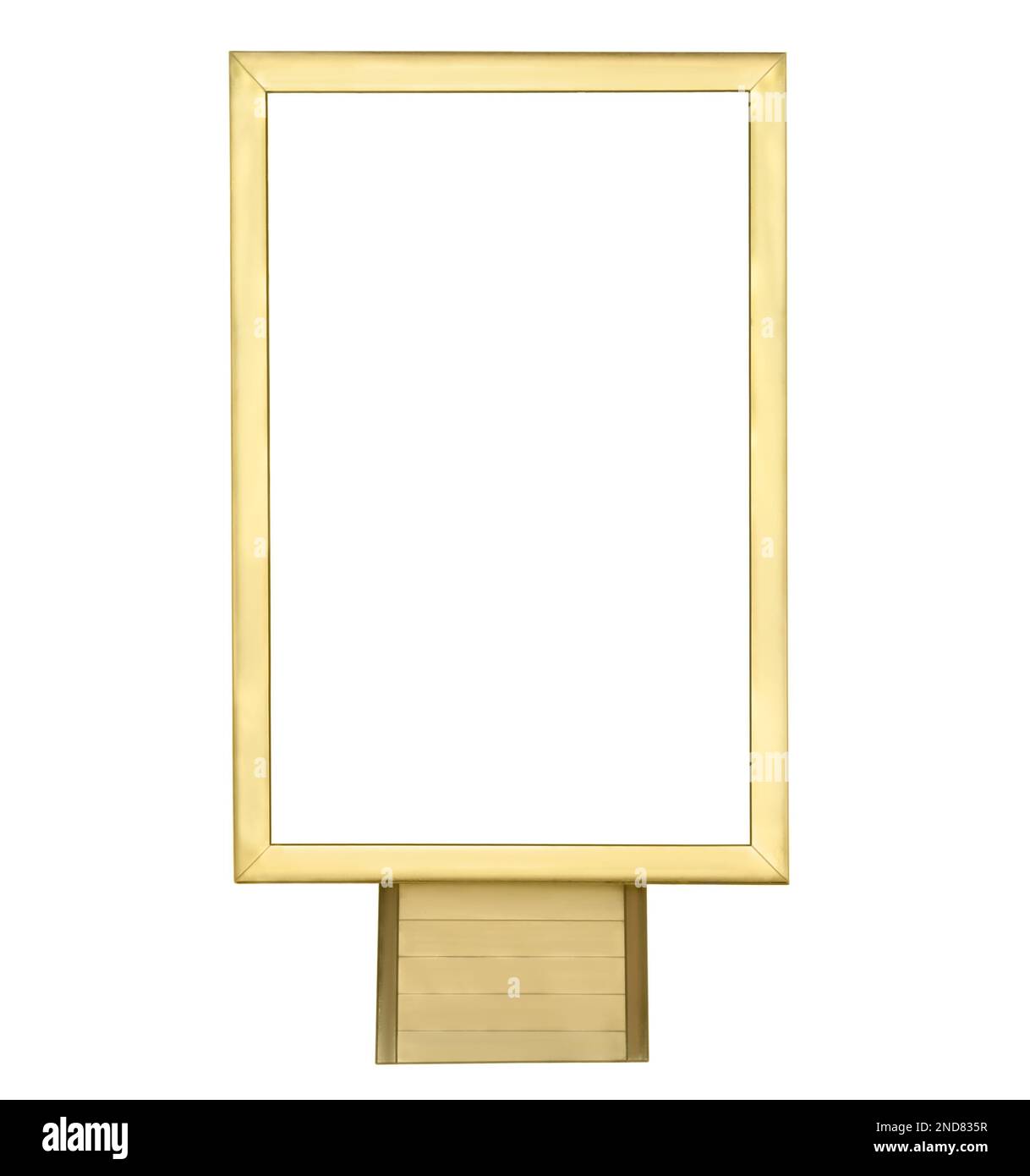 Blank advertising board isolated on white. Mockup for design Stock ...