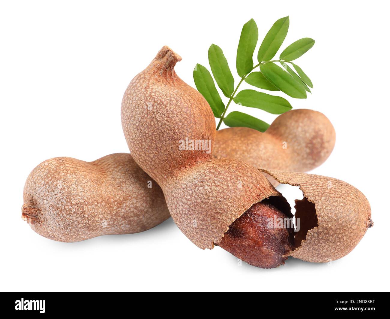 Delicious ripe tamarinds on white background. Exotic fruit Stock Photo ...