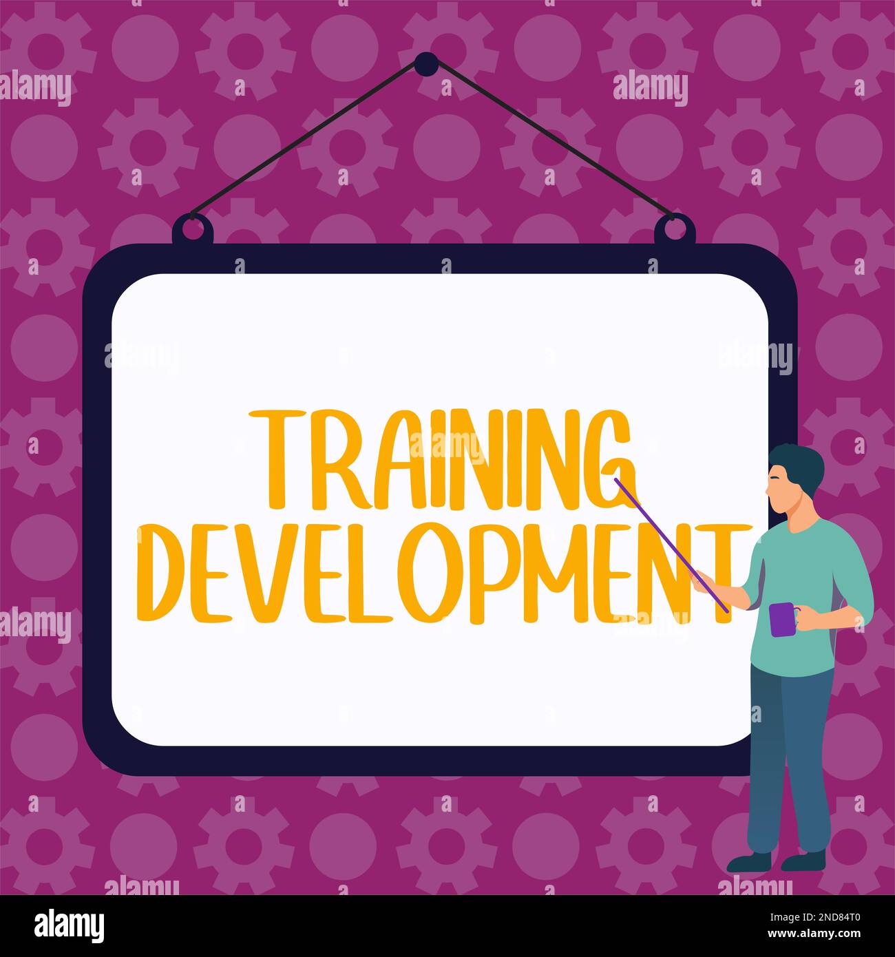Sign displaying Training Development. Word for Learn and Expand skills and knowledge Program ...
