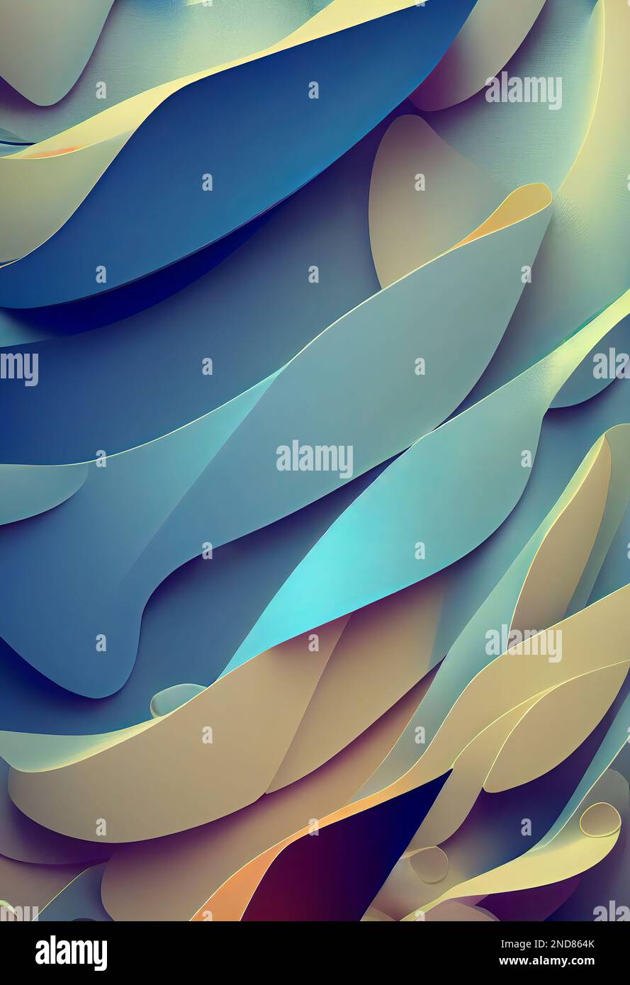 Colorful wavy shapes abstract background. Decorative vertical ...