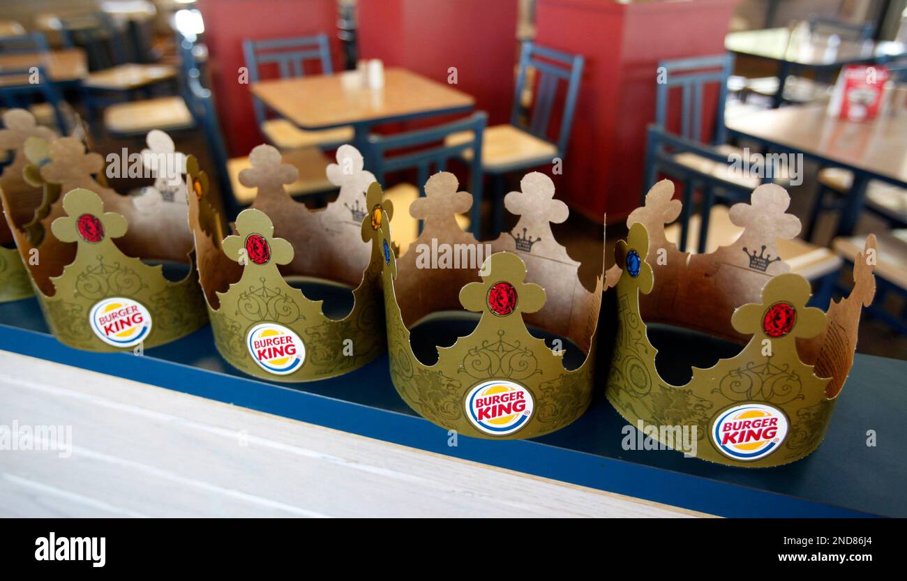 Burger King crowns shown at Burger King in Mountain View, Calif ...
