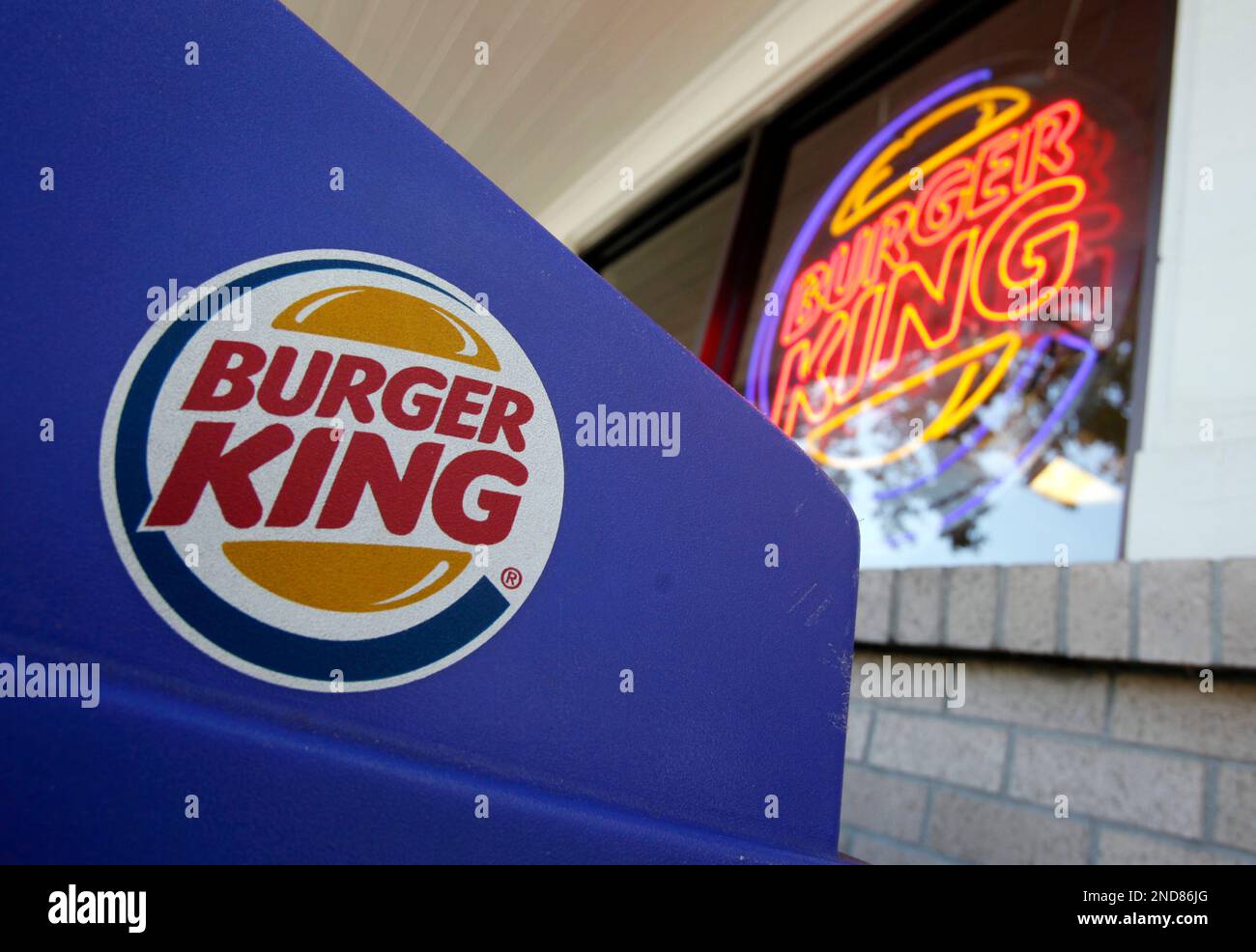 Burger King sign at Burger King in Mountain View, Calif., Monday, Aug ...