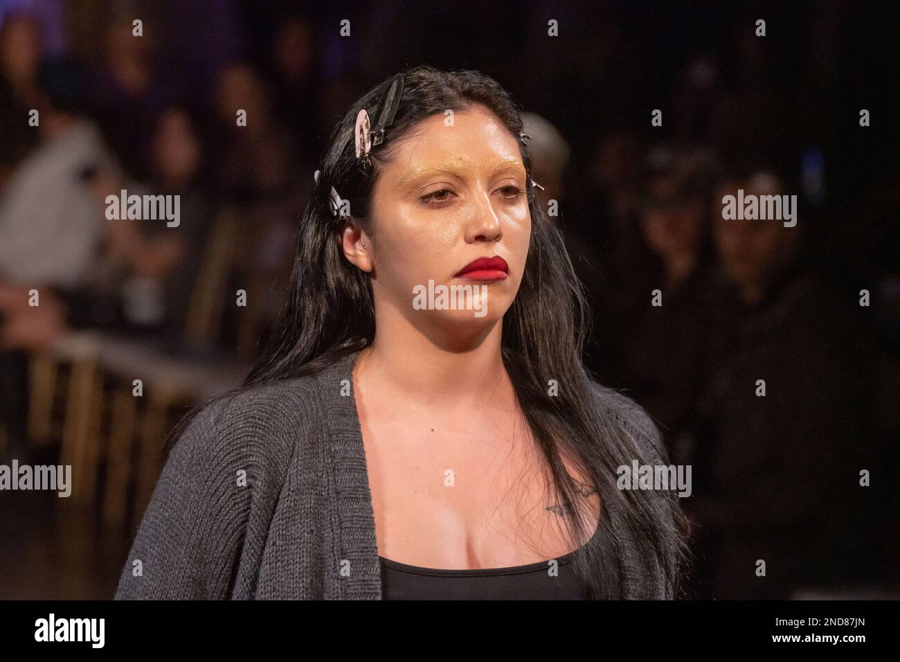 New York, United States. 14th Feb, 2023. Lourdes Leon walks the runway ...