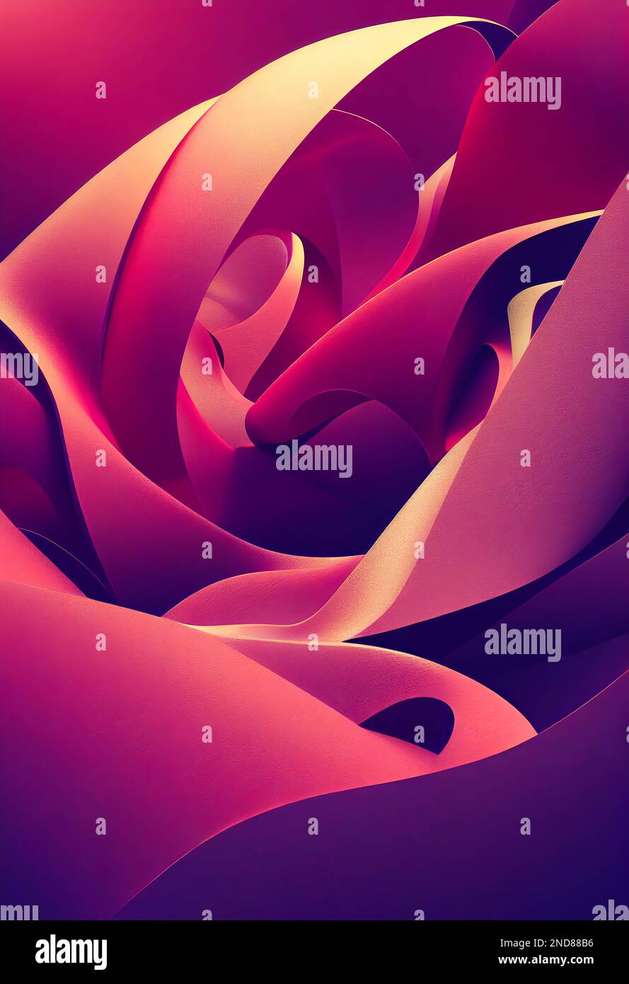Gold and magenta wavy shapes abstract background. Decorative vertical ...