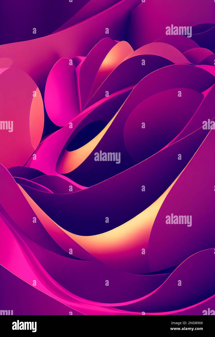 Gold and magenta wavy shapes abstract background. Decorative vertical ...