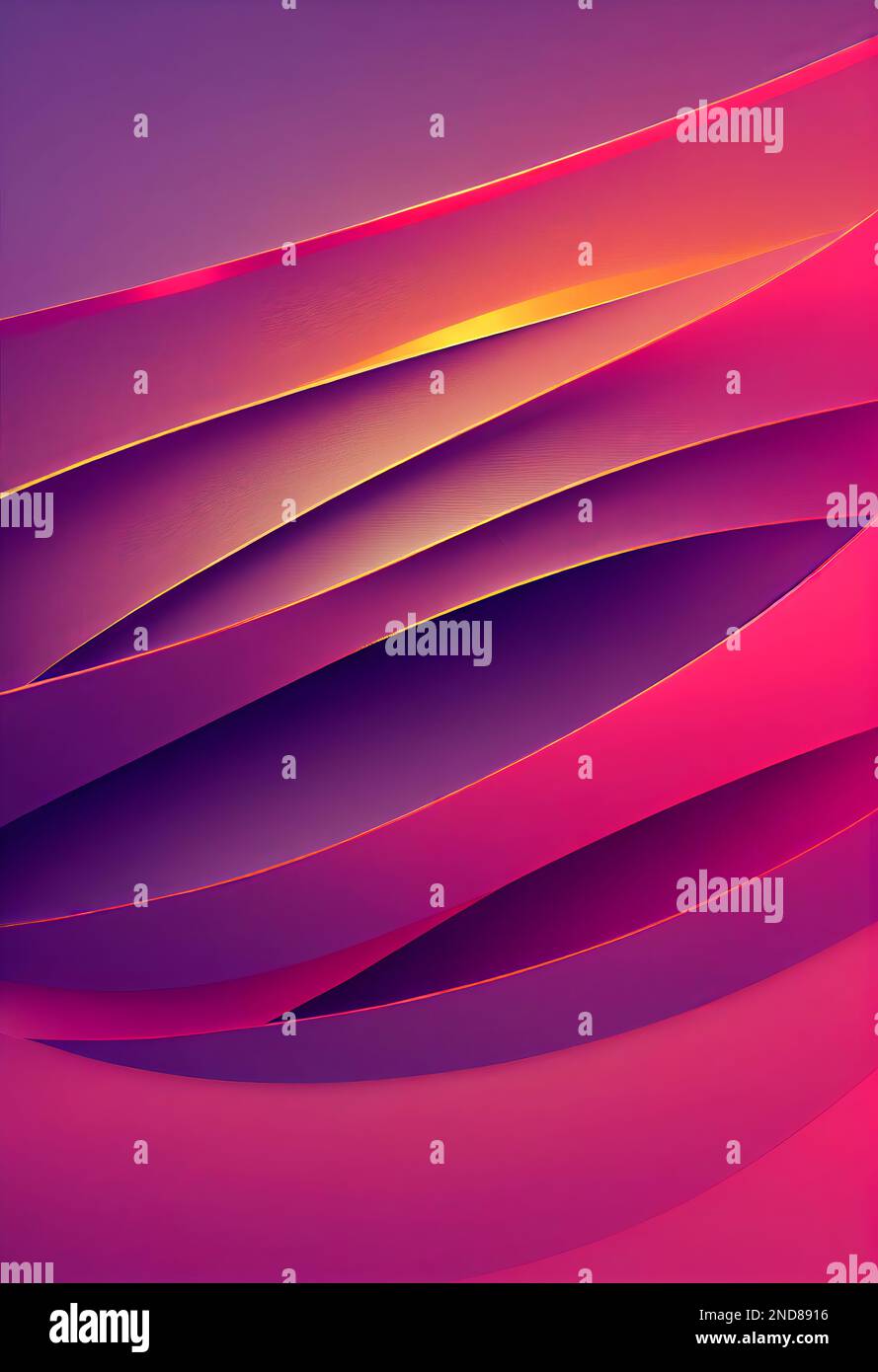 Gold and magenta wavy shapes abstract background. Decorative vertical ...