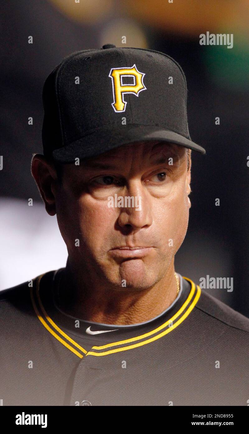 Pittsburgh Pirates manager John Russell (7) in the dugout during the ...