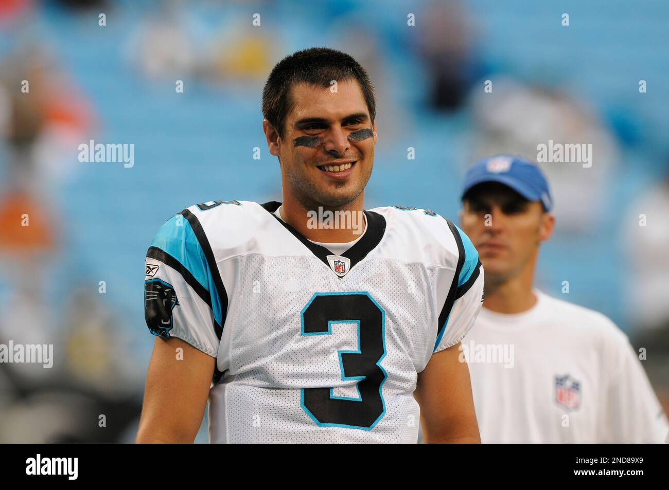 Carolina Panthers quarterback Matt Moore is shown before an NFL ...