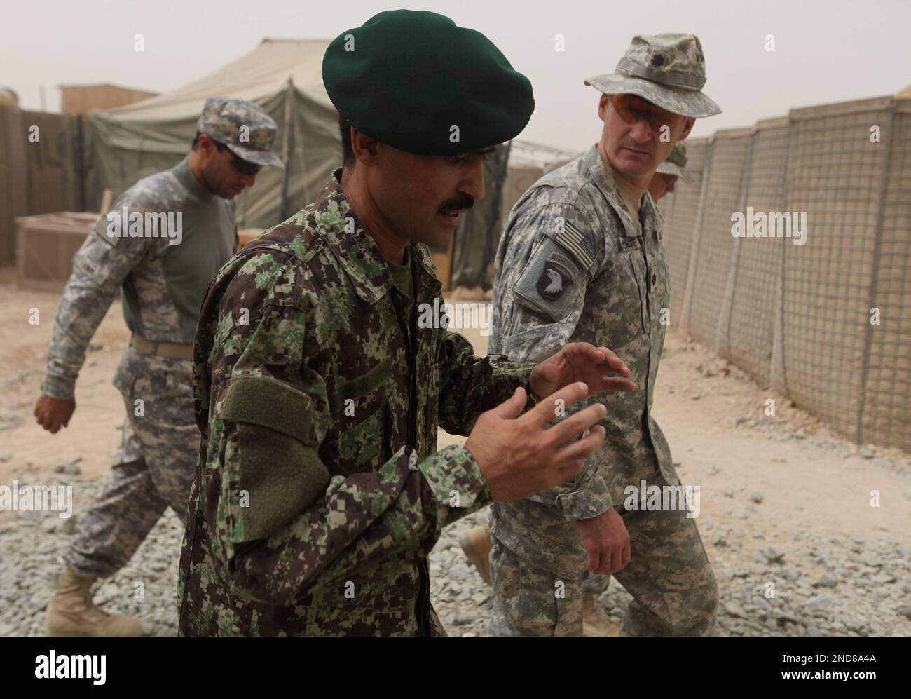 Lt. Col. Peter N. Benchoff, right, Commander of the U.S. Army's 2nd ...