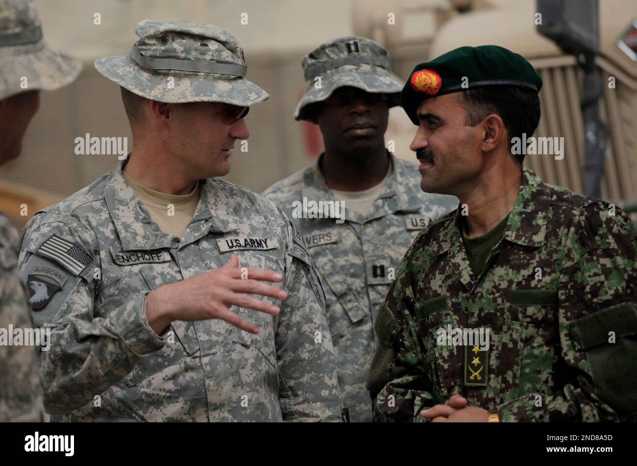 Lt. Col. Peter N. Benchoff, left, Commander of the U.S. Army's 2nd ...