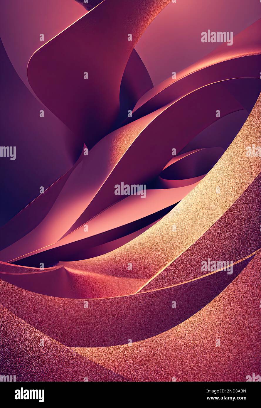 Gold and violet wavy shapes abstract background. Decorative vertical ...