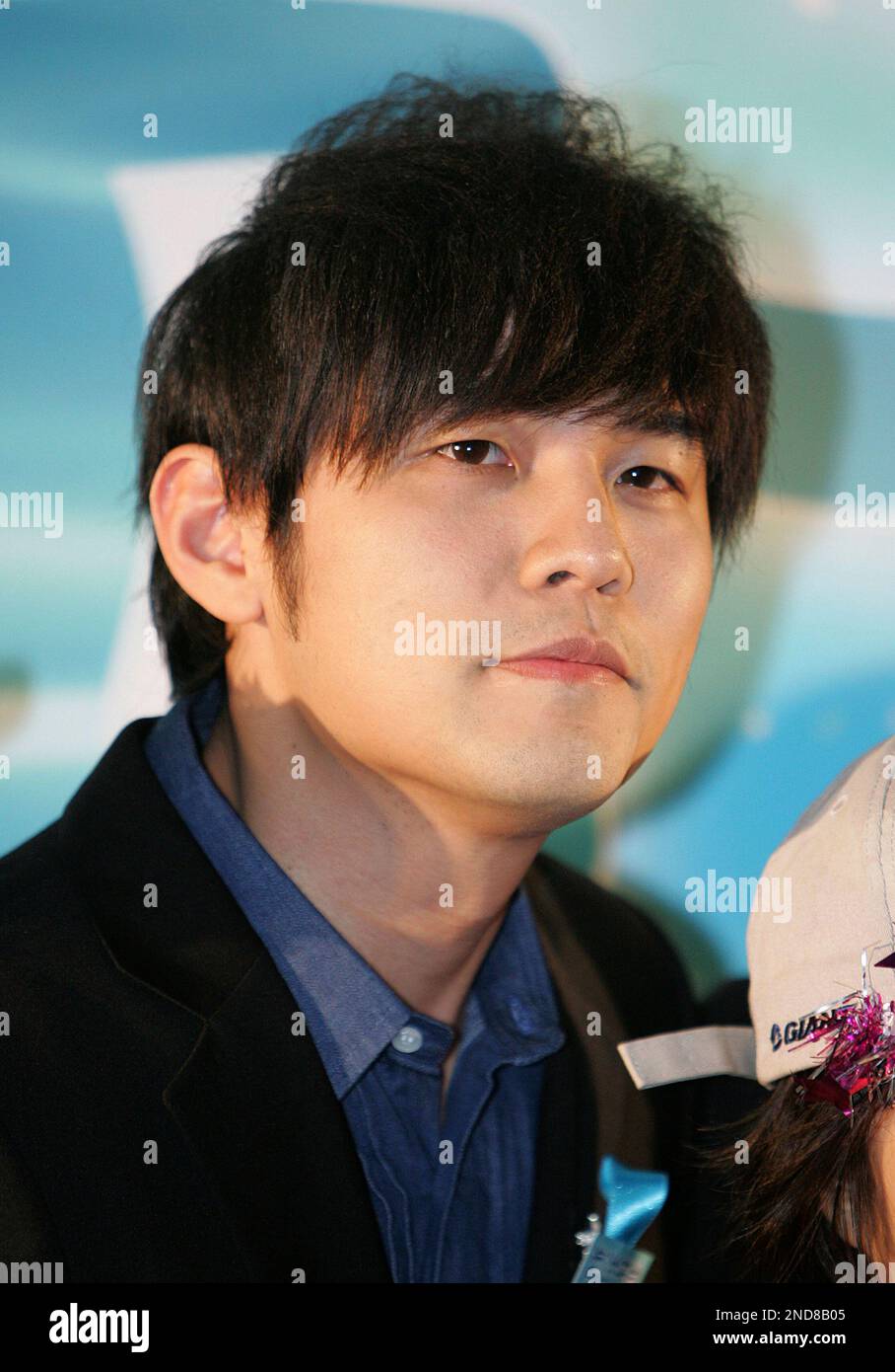 Taiwanese singer Jay Chou attends a press event for announcing Chinese ...