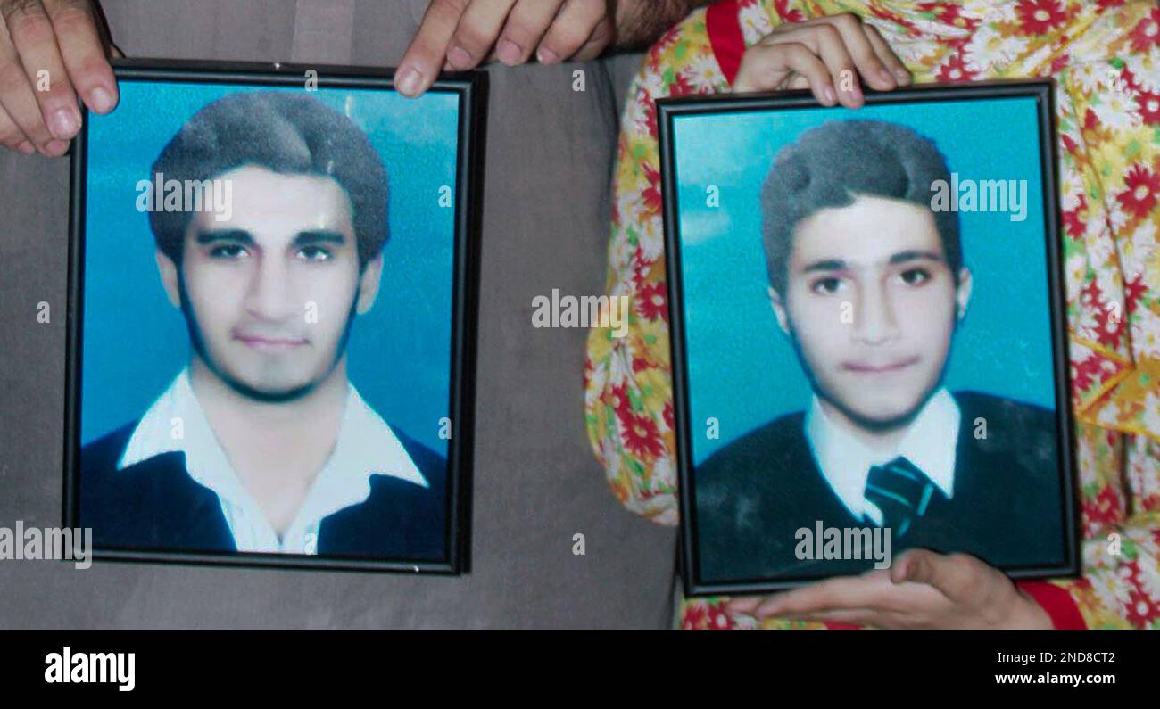 The portraits of two brothers, Moiz Butt, left, and Muneeb Butt, who ...