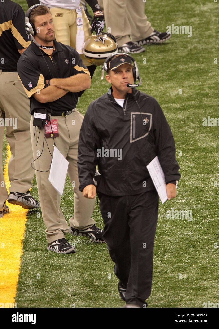 New Orleans Saints coach Sean Payton is pictured in the first quarter ...