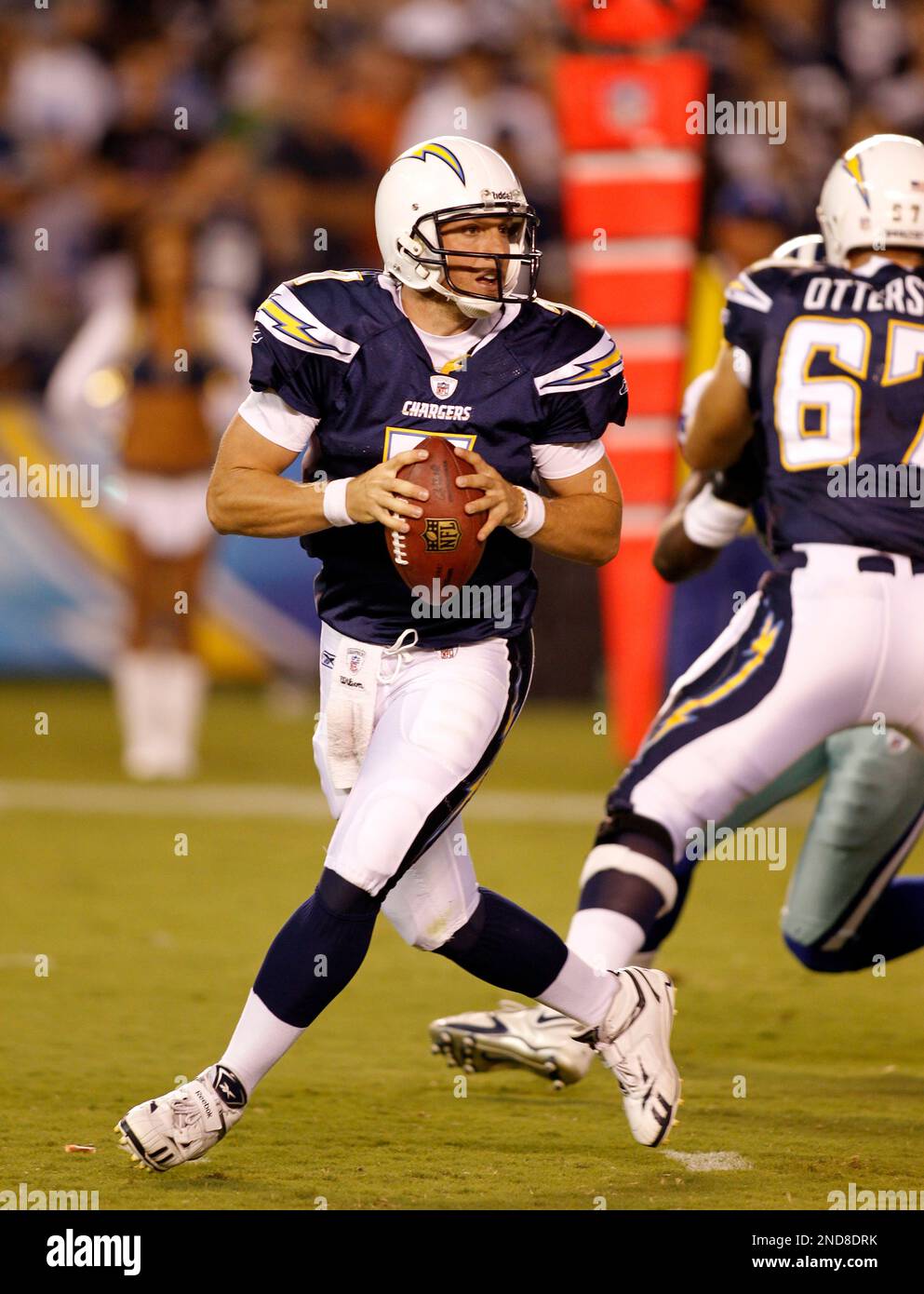 San Diego Chargers quarterback Billy Volek throws during an NFL pre ...