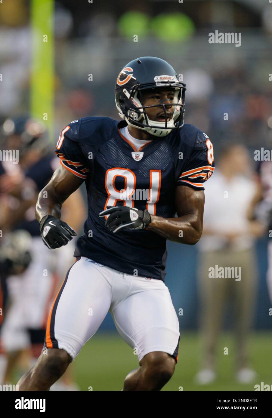Chicago Bears wide receiver Rashied Davis (81) during warmups before a ...