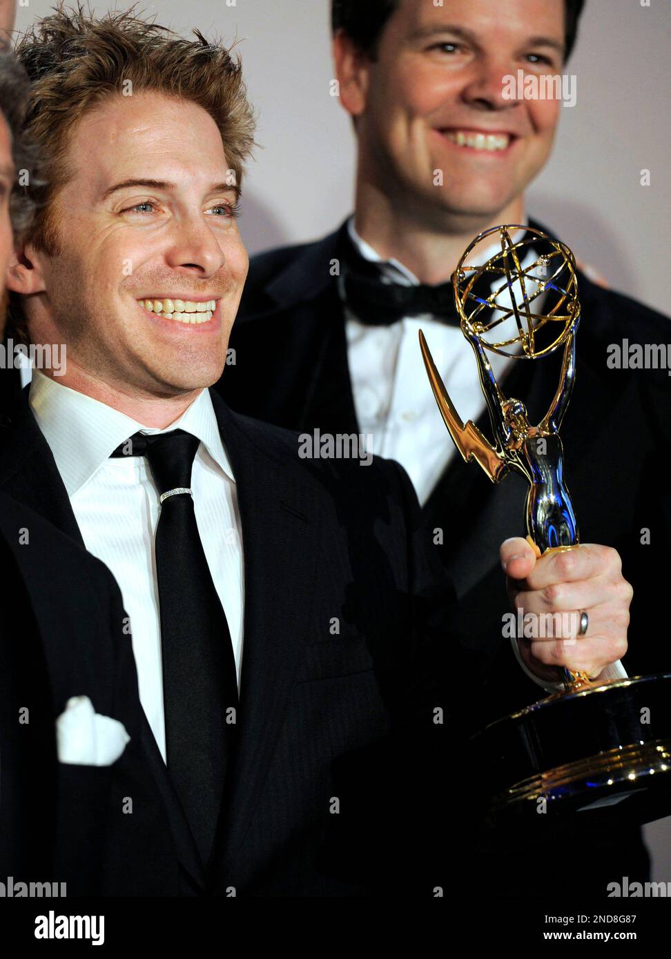 Seth Green poses with the award for outstanding animated program for ...