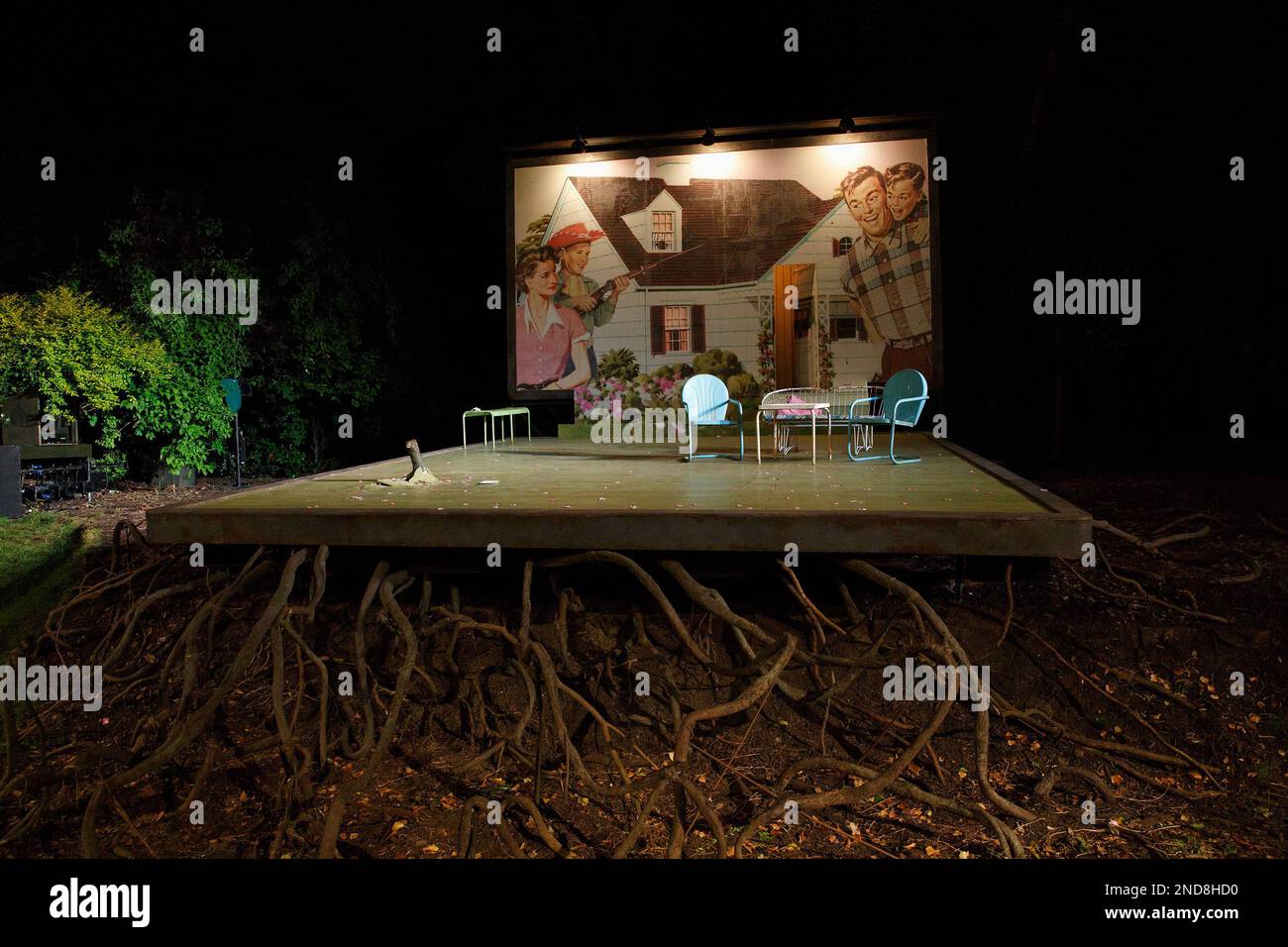 set design for ALL MY SONS at the Open Air Theatre, Regent's Park ...