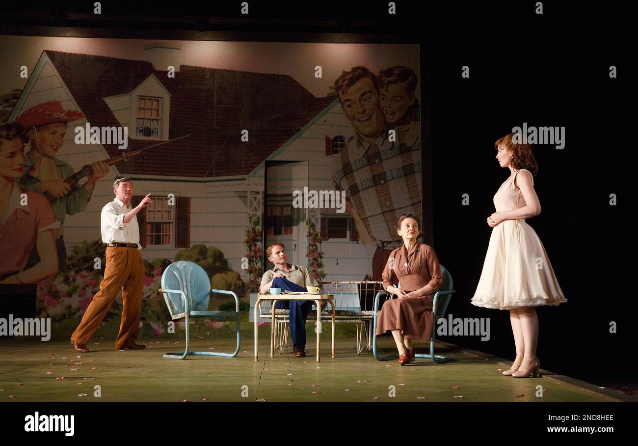 l-r: Tom Mannion (Joe Keller), Charles Aitken (Chris Keller), Brid ...