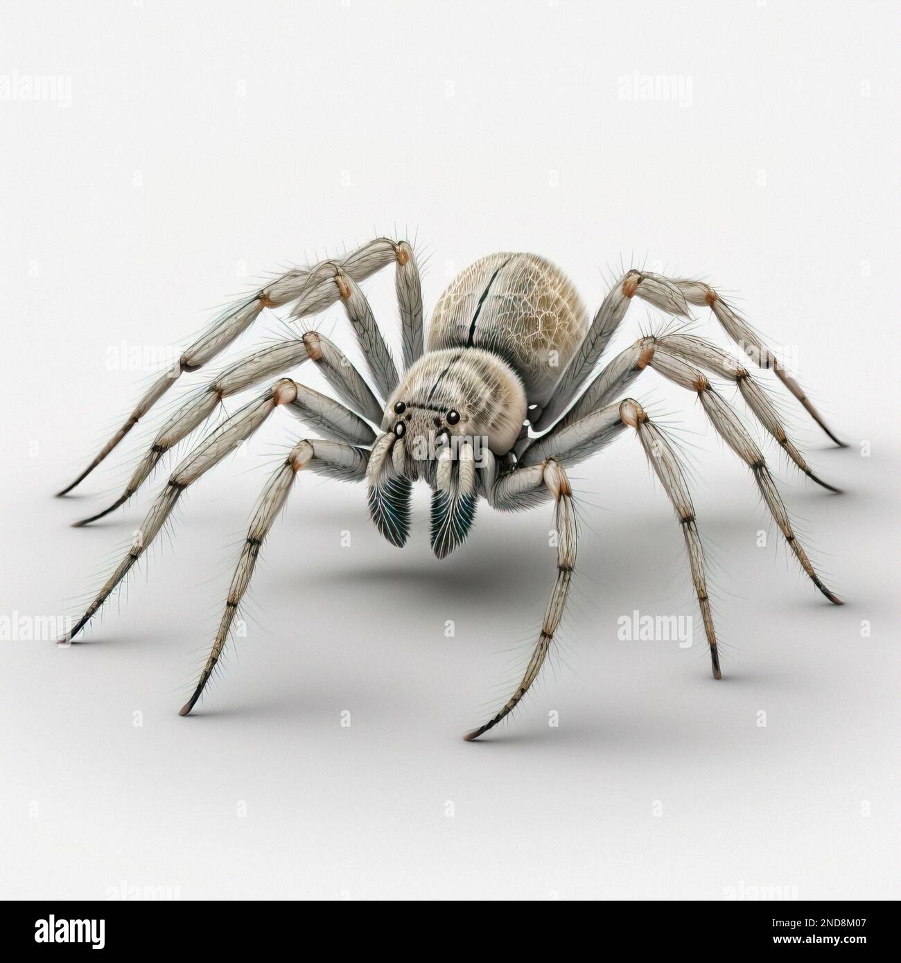 3D Render of Spider. White spider on white background Stock Photo - Alamy