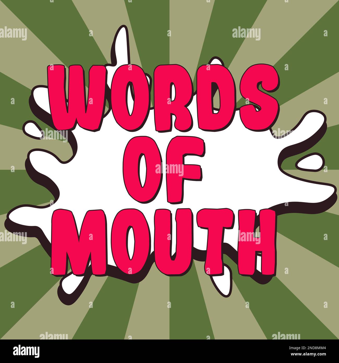 Text caption presenting Words Of Mouth. Word Written on simple ...