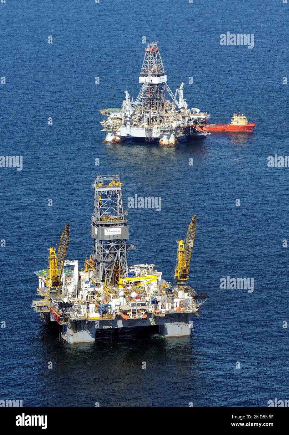 The Transocean Development Driller III, bottom, and Development Driller ...