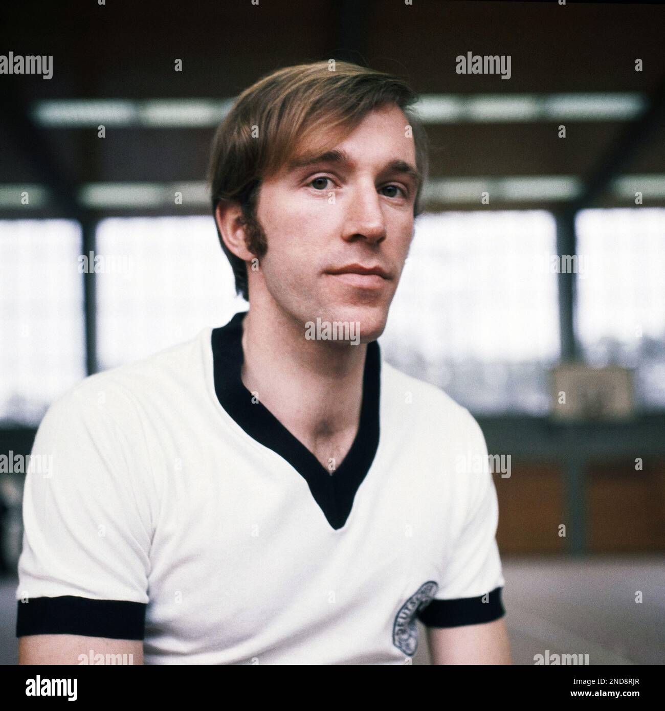 Portrait of West German national soccer player, midfielder Guenter ...