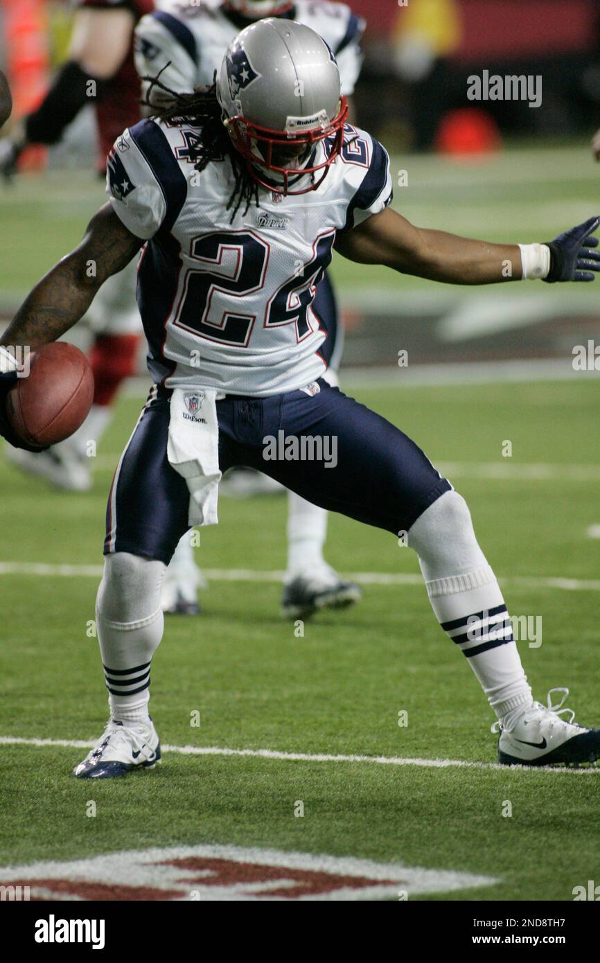 New England Patriots Jonathan Wilhite celebrates an interception ...