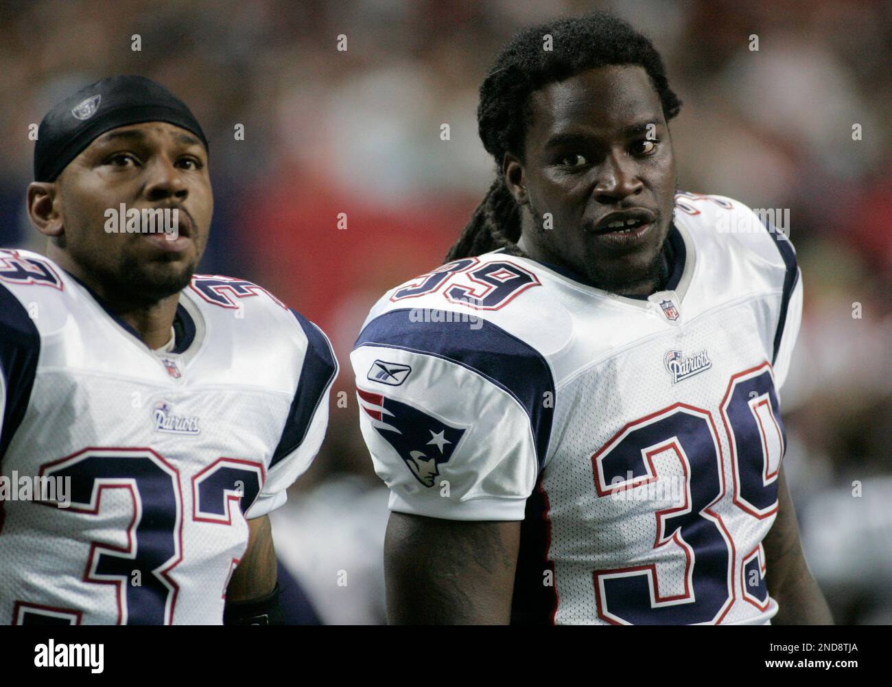 New England Patriots running backs Laurence Maroney (39) and Kevin ...