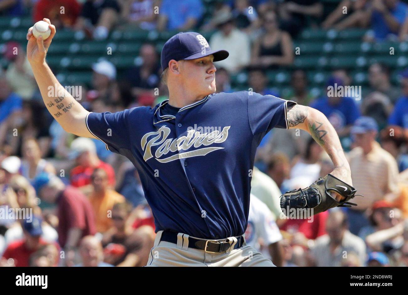 San Diego Padres starting pitcher Mat Latos delivers during the first ...