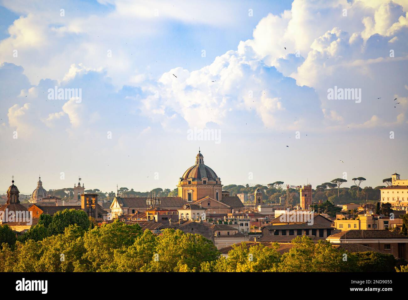 Rome, Italy .Beautiful view at the Rome .Panoramic view of the city ...