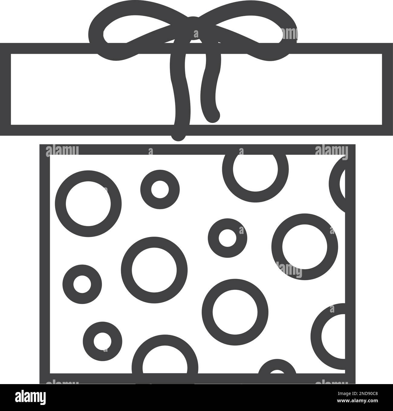 Gift box line icon. Present symbol. Celebration sign Stock Vector Image ...