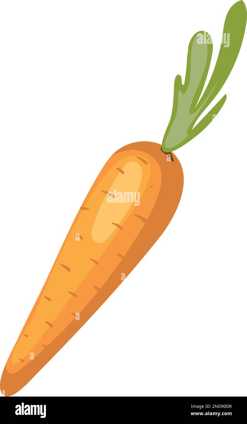 Ripe carrot cartoon icon. Sweet raw vegetable Stock Vector Image & Art ...