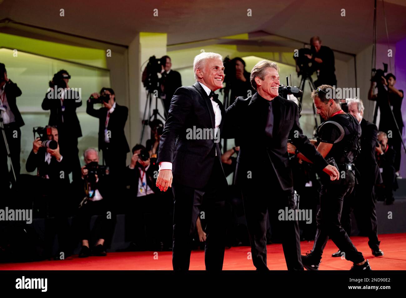 The cast of "Dead for a dollar" on the Red Carpet of Venice Film ...