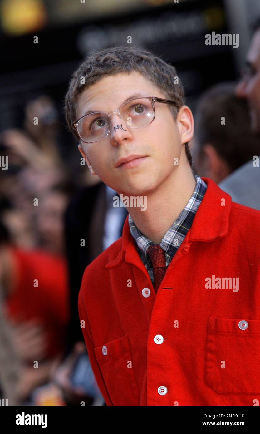 Canadian actor Michael Cera arrives for the premiere for the film Scott ...