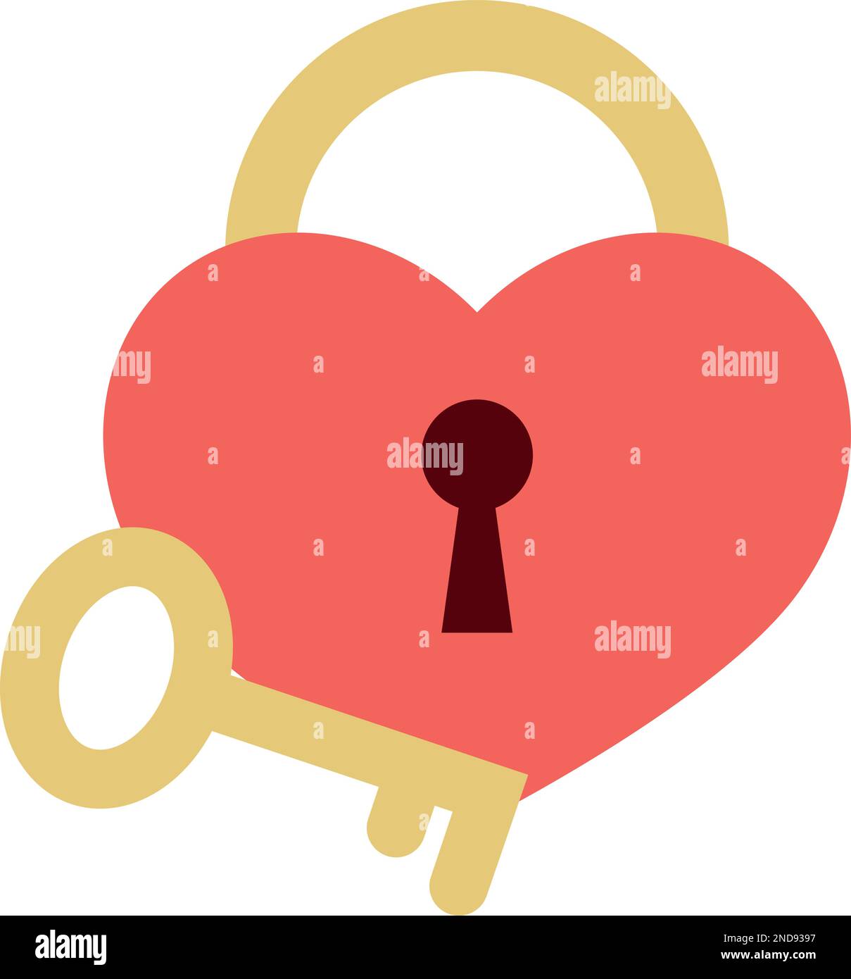 Heart with key hole. Locked love color symbol Stock Vector Image & Art ...