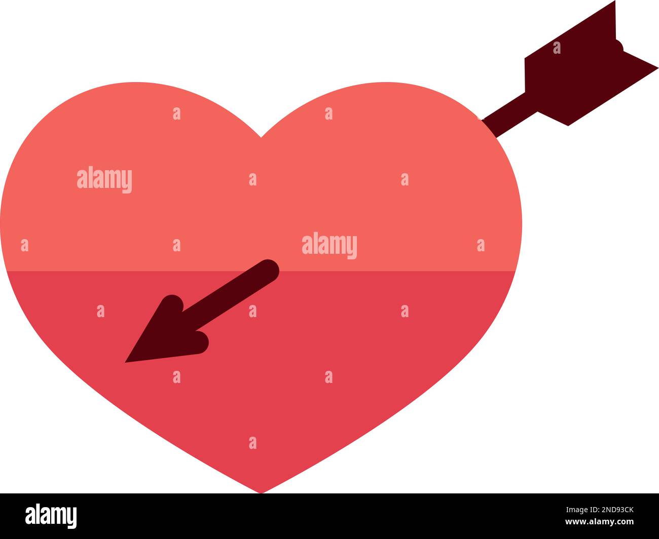 Heart with arrow. Color love icon. Romantic symbol Stock Vector Image ...