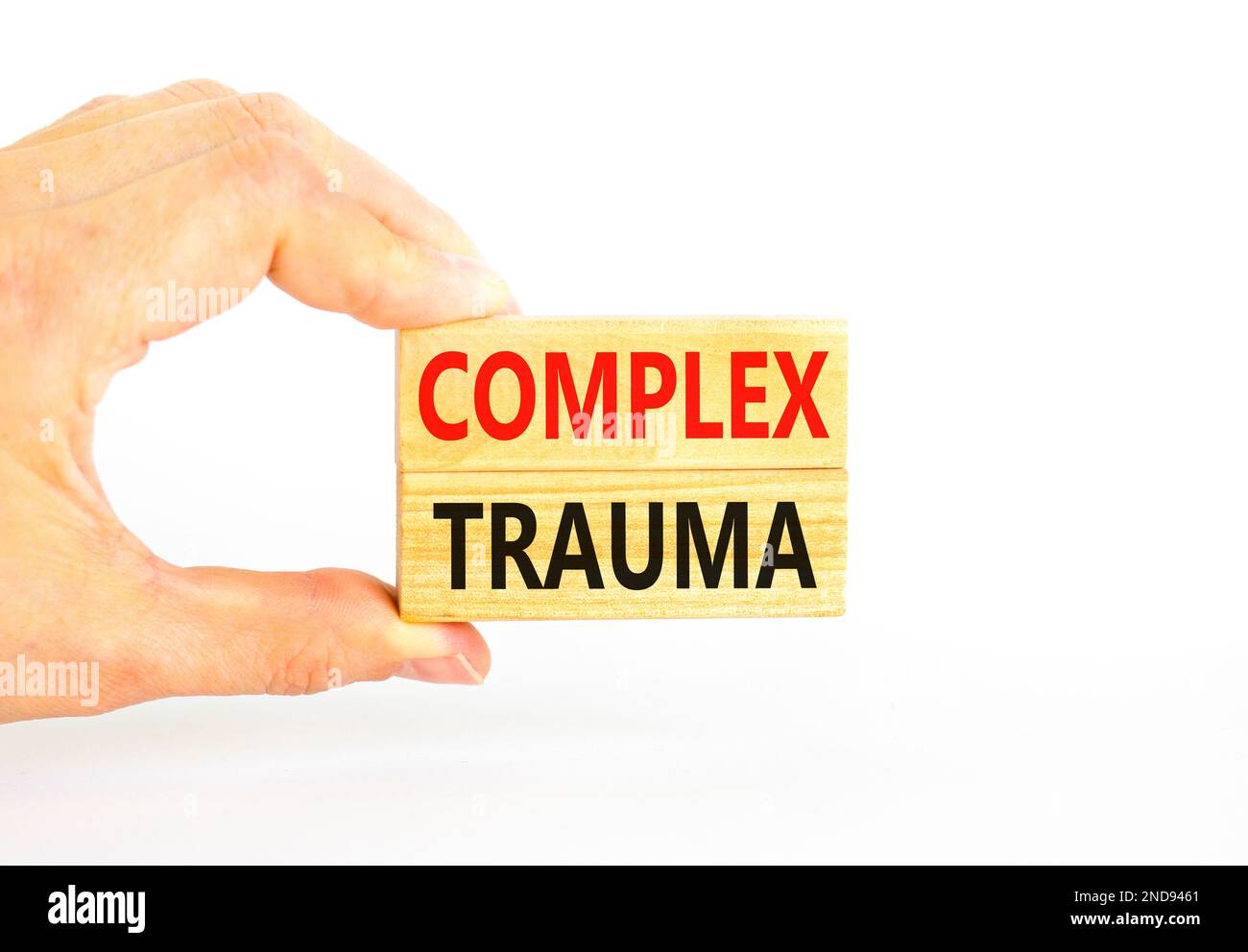 Complex trauma symbol. Concept words Complex trauma on wooden block ...