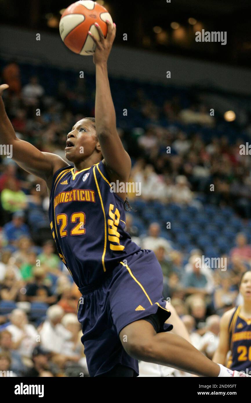 Connecticut Sun forward Demya Walker shoots against the Minnesota Lynx ...