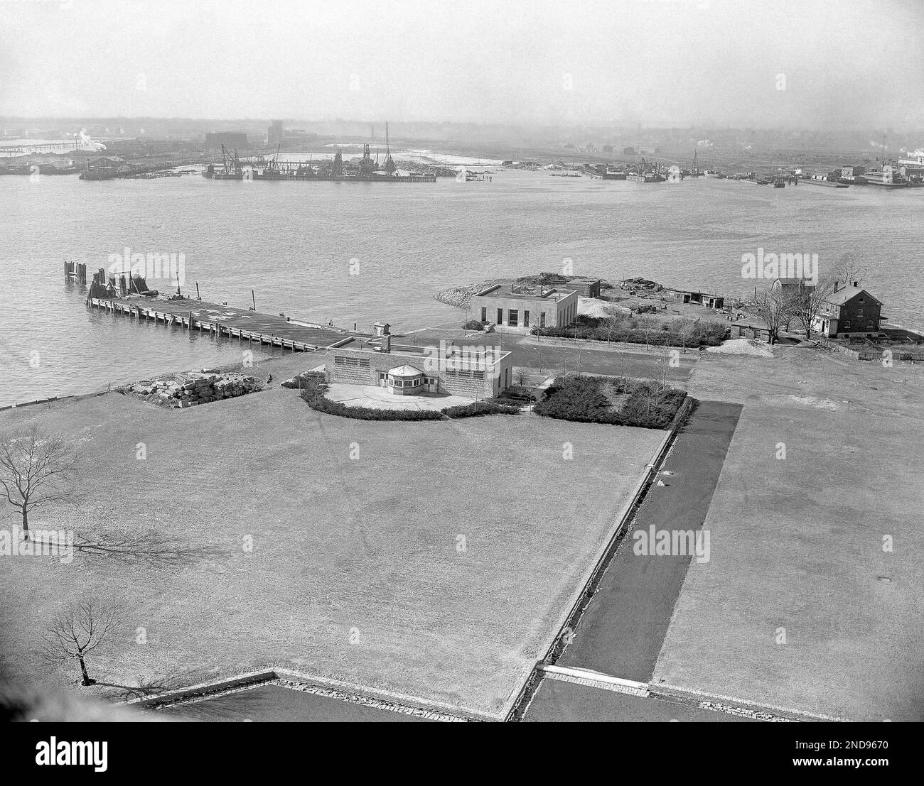View of Bedloe's Island made from the base of the statue looking toward ...